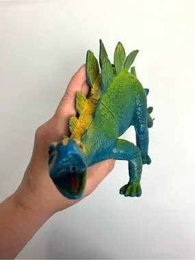 Vintage | Toys | Vintage Dinosaur 986 Plastic Stegosaurus Toy 15 Blue ...